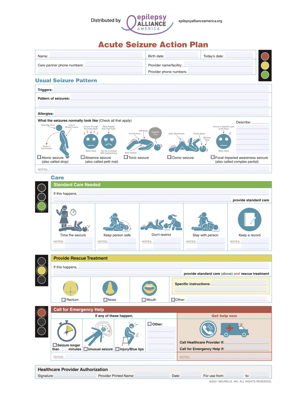Seizure Action Plan - Epilepsy Alliance America